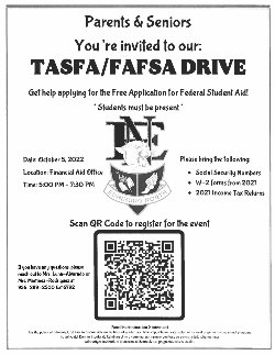 FAFSA/TAFSA DRIVE | Edinburg North High School